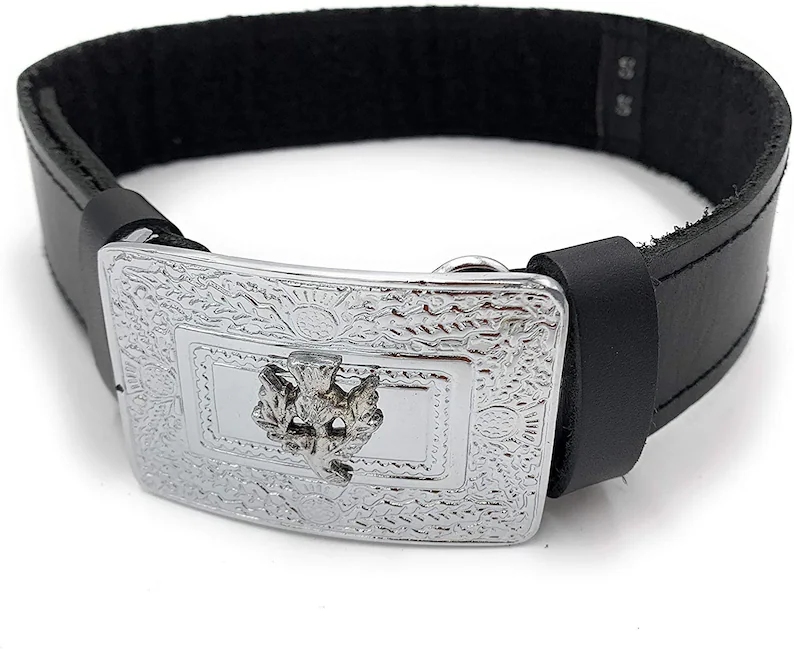 Belt & Buckle set - Kids with Thistle Design Buckle - Scottish Retail