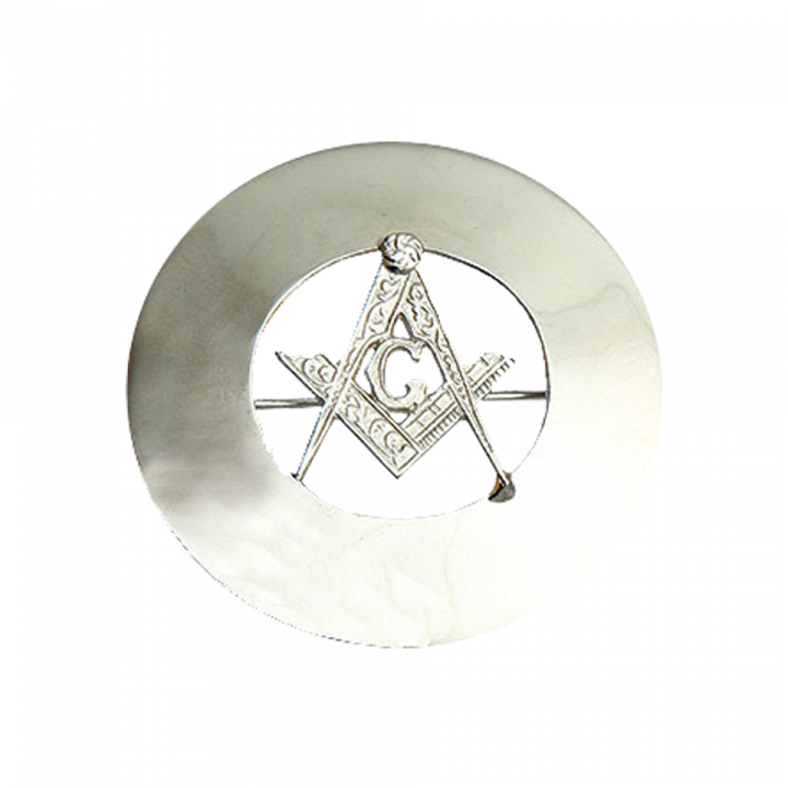 Plaid Brooch - Masonic Badge Design, 3” Dia - Scottish Retail