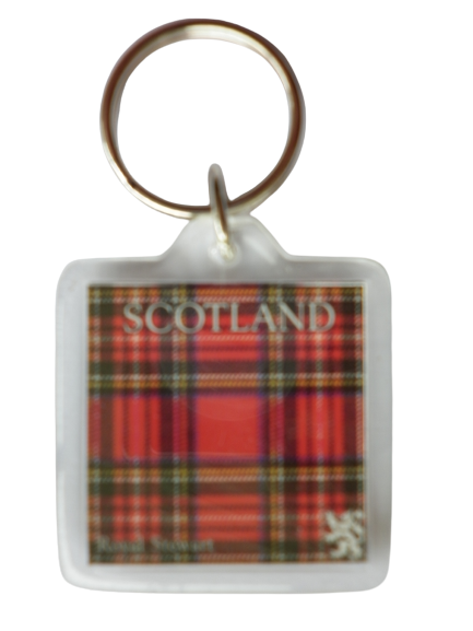 Scotland Acrylic Square Keyrings - Scottish Retail